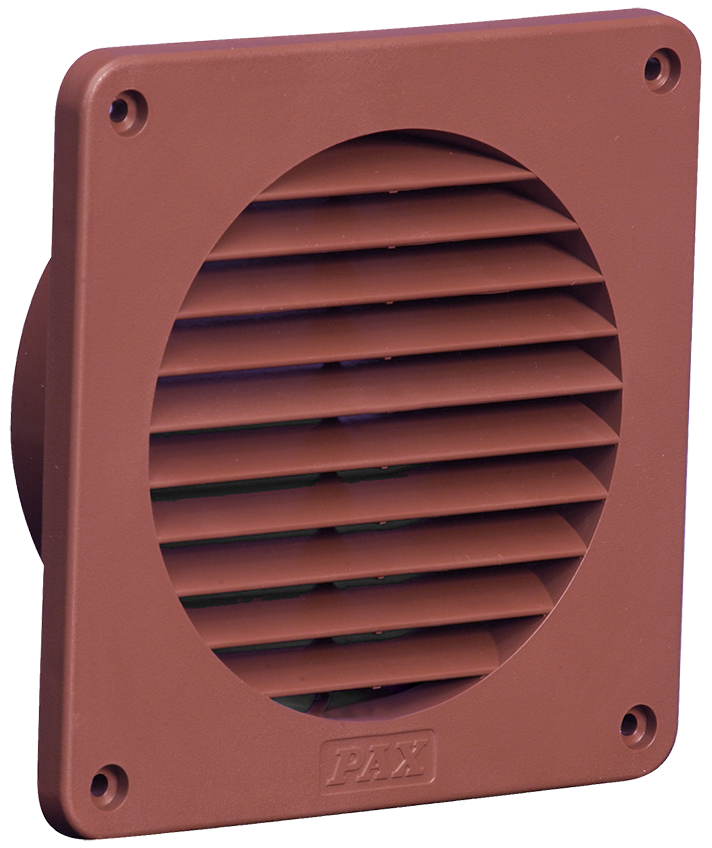 Baderomsvifte Pax tilbehør: Ytterveggsgitter Ø100mm rød | Elheat